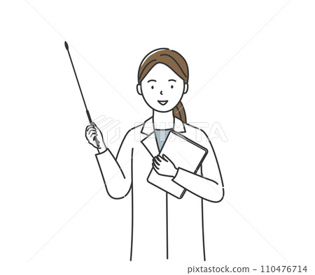 A lady with a pointing rod - Stock Illustration [110476714] - PIXTA