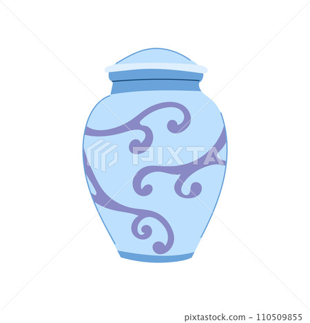cremation urn ashes cartoon vector illustration - Stock Illustration ...