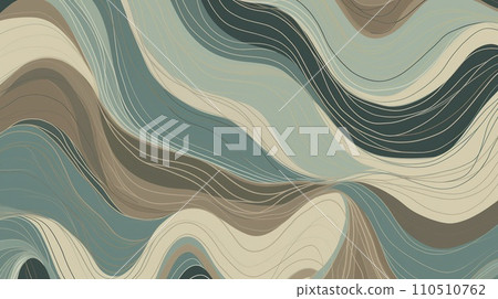 organic lines seamless pattern with cool color... - Stock Illustration ...
