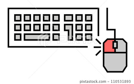 Illustration explaining how to use a mouse to... - Stock Illustration ...