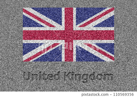 The British flag painted on a stone slab and... - Stock Illustration ...