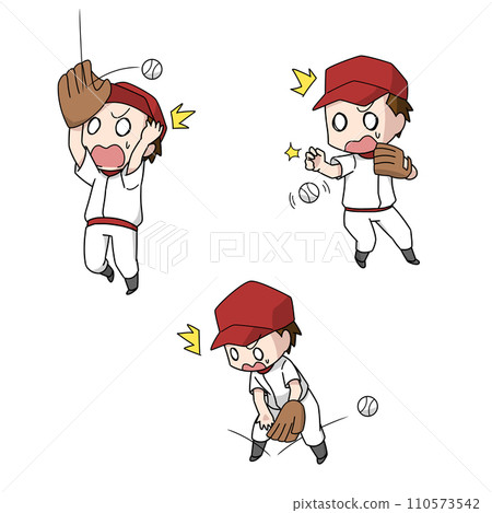 3 patterns of illustrations of baseball players... - Stock Illustration ...
