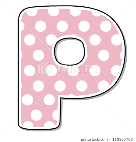 Clipart Pink Polka Dot Pink Polka Dot Clipart Alphabet PNG Graphic By