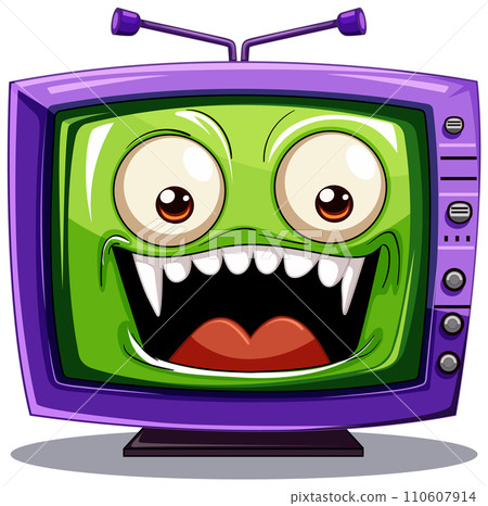 Happy Cartoon Television Character - Stock Illustration [110607914] - PIXTA