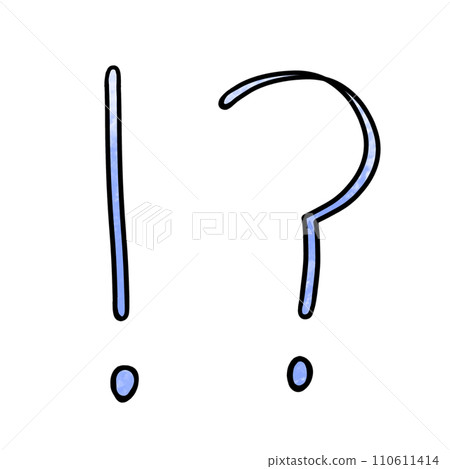 Loose simple surprise mark, fine print, single... - Stock Illustration ...