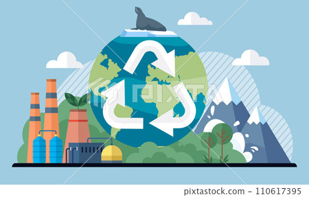 Clean city vector illustration. It seeks to... - Stock Illustration ...