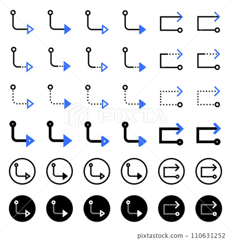 Arrow icon related to connection and flow.-插圖素材 [110631252] - PIXTA圖庫