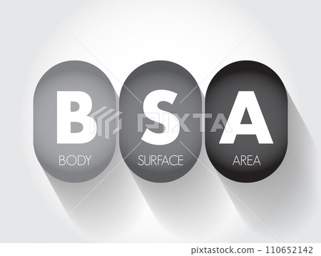 BSA Body Surface Area - measured or calculated... - Stock Illustration ...