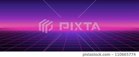 Synthwave purple mesh glowing background - Stock Illustration ...