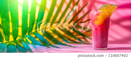 AI-generated content. Summer concept - slushie...-插圖素材 [110687402 ...