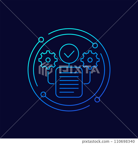 completed project icon, linear design-插圖素材 [110698340] - PIXTA圖庫