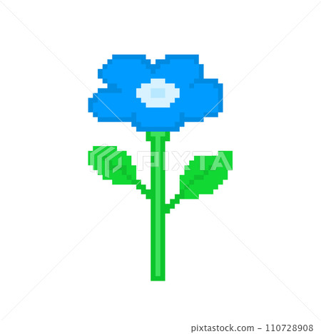 Flower_dot picture (blue) - Stock Illustration [110728908] - PIXTA