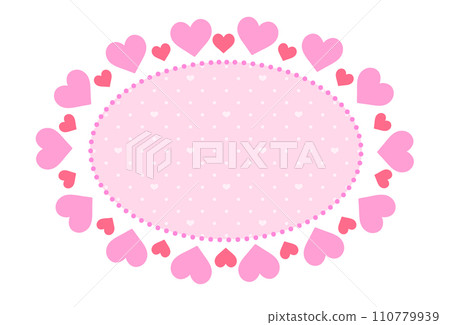 heart oval frame - Stock Illustration [110779939] - PIXTA