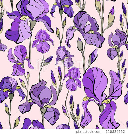 Iris Flower Template Printable
