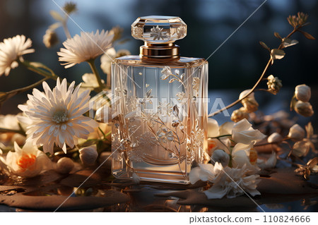 Close-up of a perfume bottle without brand... - Stock Illustration ...