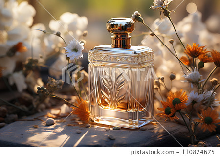 Close-up of a perfume bottle without brand... - Stock Illustration ...