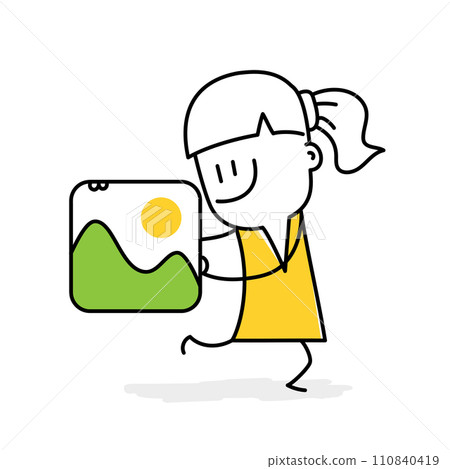 Stick figure, graphic and web design and... - Stock Illustration ...