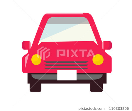 red car vector illustration - Stock Illustration [110883206] - PIXTA