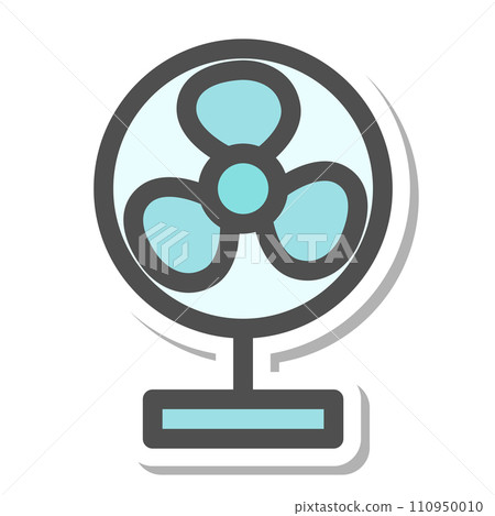 Sticker style simple electric appliance single... - Stock Illustration ...