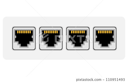 lan connector for internet transmission vector... - Stock Illustration ...
