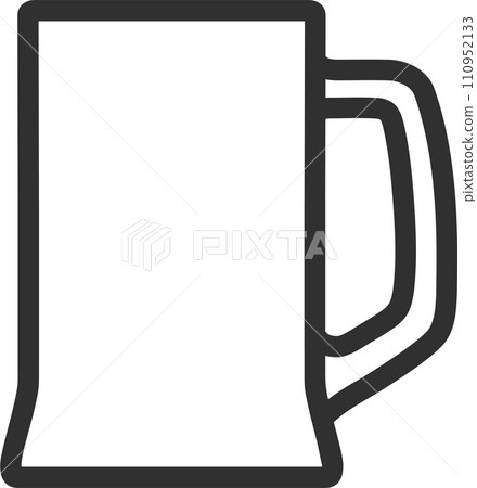 Beer Glass Outline Icon. Vector Illustration. - Stock Illustration ...