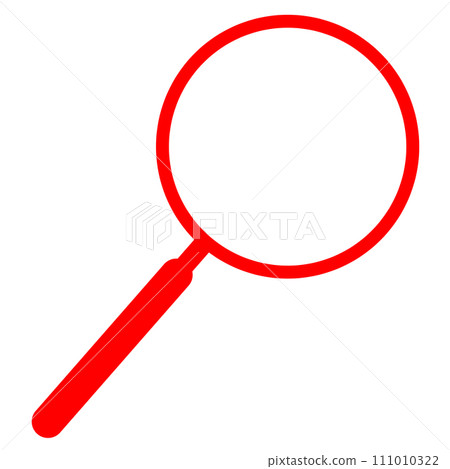 Magnifying Glass Icon Red Zoom In Icon Isolated On Glossy Red Round