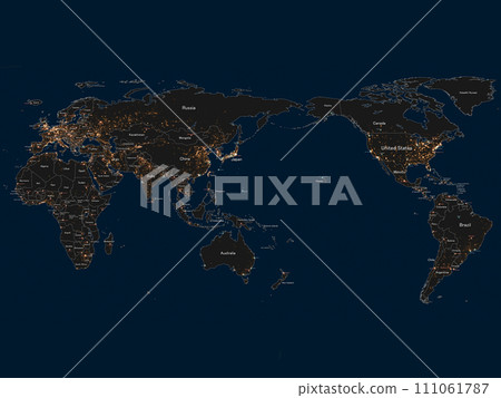 World map Earth BG background image city name... - Stock Illustration ...