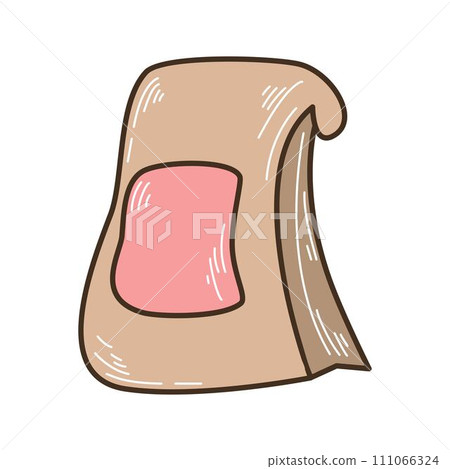 Craft paper bag doodle sketch style illustration-插圖素材 [111066324] - PIXTA圖庫