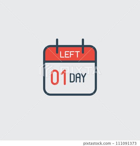 Countdown daily page calendar icon 01 days... - Stock Illustration ...