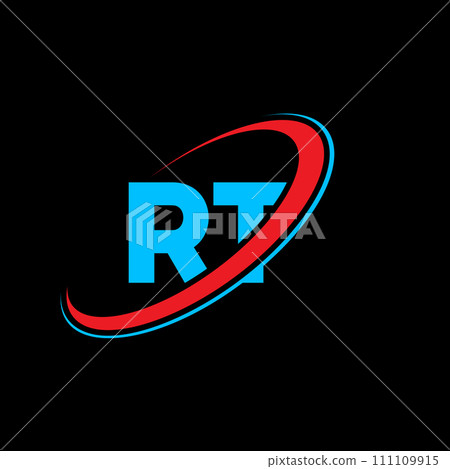 RT R T letter logo design. Initial letter RT...-插圖素材 [111109915] - PIXTA圖庫