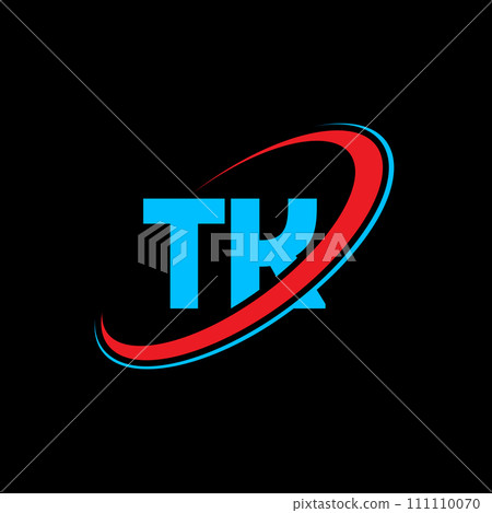 TK T K letter logo design. Initial letter TK... - Stock Illustration ...