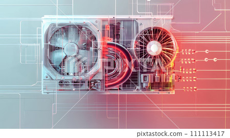 exploded View of Air Conditioner Components - Stock Illustration ...
