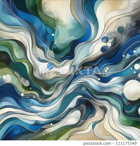 painting abstract river flow wallpaper - Stock Illustration [111175349 ...