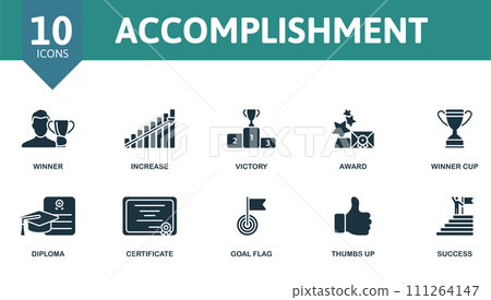 Accomplishment icons set. Creative icons:...-插圖素材 [111264147] - PIXTA圖庫