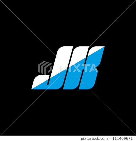 JK letter logo design on black background. JK...-插圖素材 [111409671] - PIXTA圖庫
