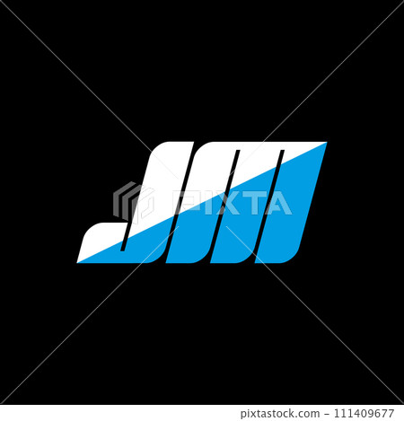 JM letter logo design on black background. JM... - Stock Illustration ...