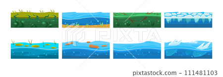 Water Fantasy Platforms for Mobile or Computer... - Stock Illustration ...