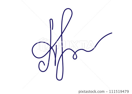 Hand drawn Fake autograph sample - Stock Illustration [111519479] - PIXTA