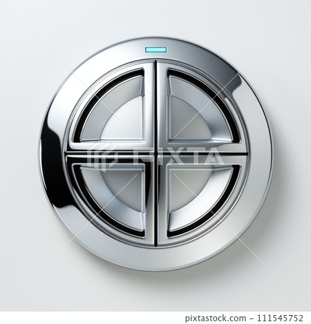 Metal power button. Generative AI - Stock Illustration [111545752] - PIXTA