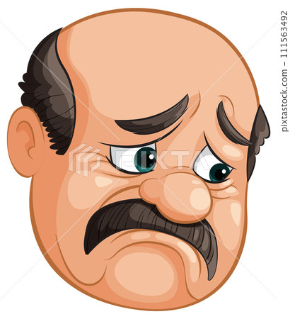 Worried Man Cartoon Face Expression - Stock Illustration [111563492] - PIXTA