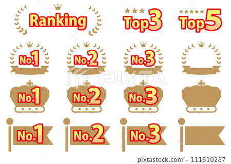 Icon set of top 3 rankings such as laurel... - Stock Illustration ...