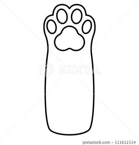 line drawing cat paw - Stock Illustration [111612114] - PIXTA
