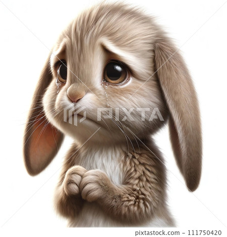 crying rabbit - Stock Illustration [111750420] - PIXTA