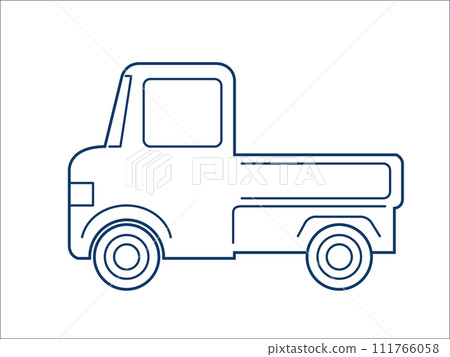 Light truck Simple deformed cute car icon,... - Stock Illustration ...
