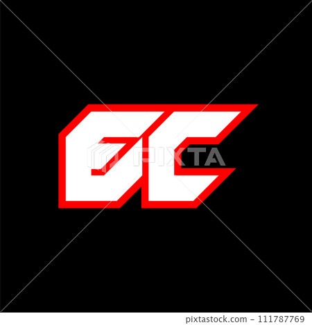 EC logo design, initial EC letter design with... - Stock Illustration ...