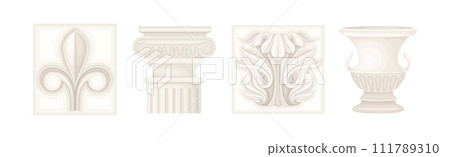 Antique Classic Object and Decorative Element... - Stock Illustration ...