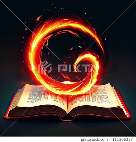fire magic book - Stock Illustration [111806387] - PIXTA