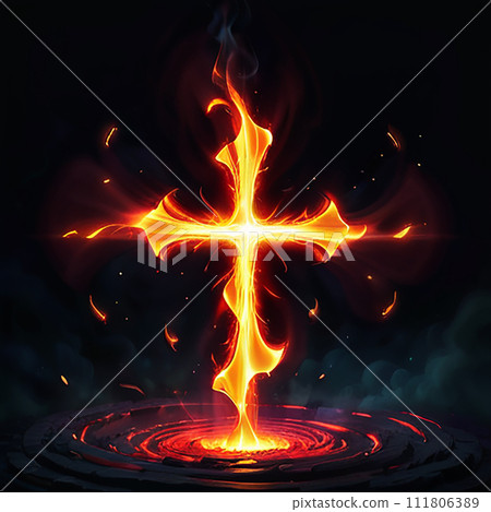 fire cross - Stock Illustration [111806389] - PIXTA