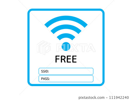 Illustration of a free Wi-Fi mark where you can... - Stock Illustration ...