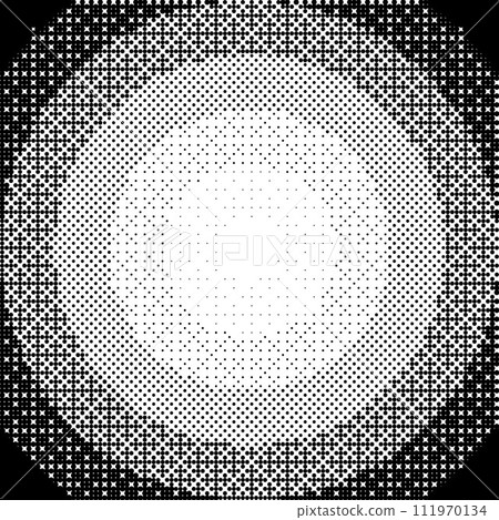 Radial pixelated gradient texture. Black and... - Stock Illustration [111970134] - PIXTA